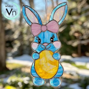Stained Glass Rabbit Digital Download Easter Bunny T03 Stained Glass ...