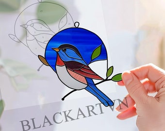 Bluebird Stained Glass Pattern Hobby License - Etsy