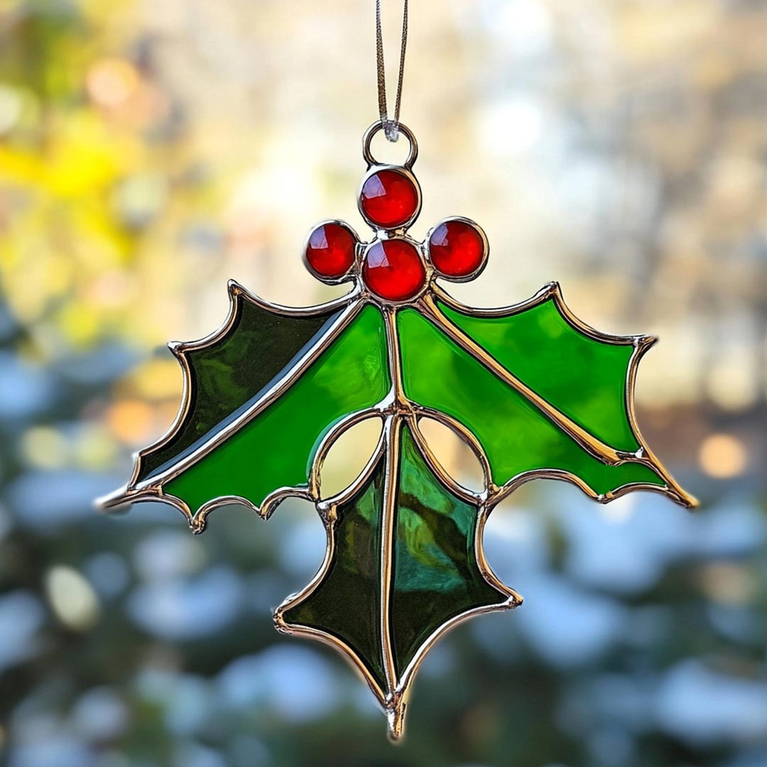 Digital Download Holly Leaf D01 Stained Glass Pattern, Modern ...