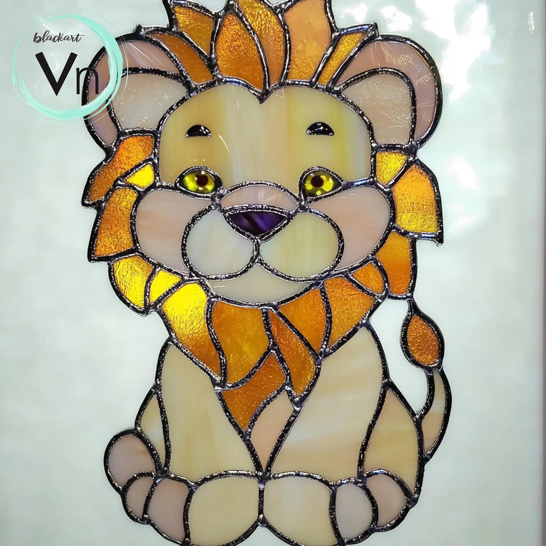 Digital Download Stuffed Lion-stained Glass Suncatcher Pattern ...