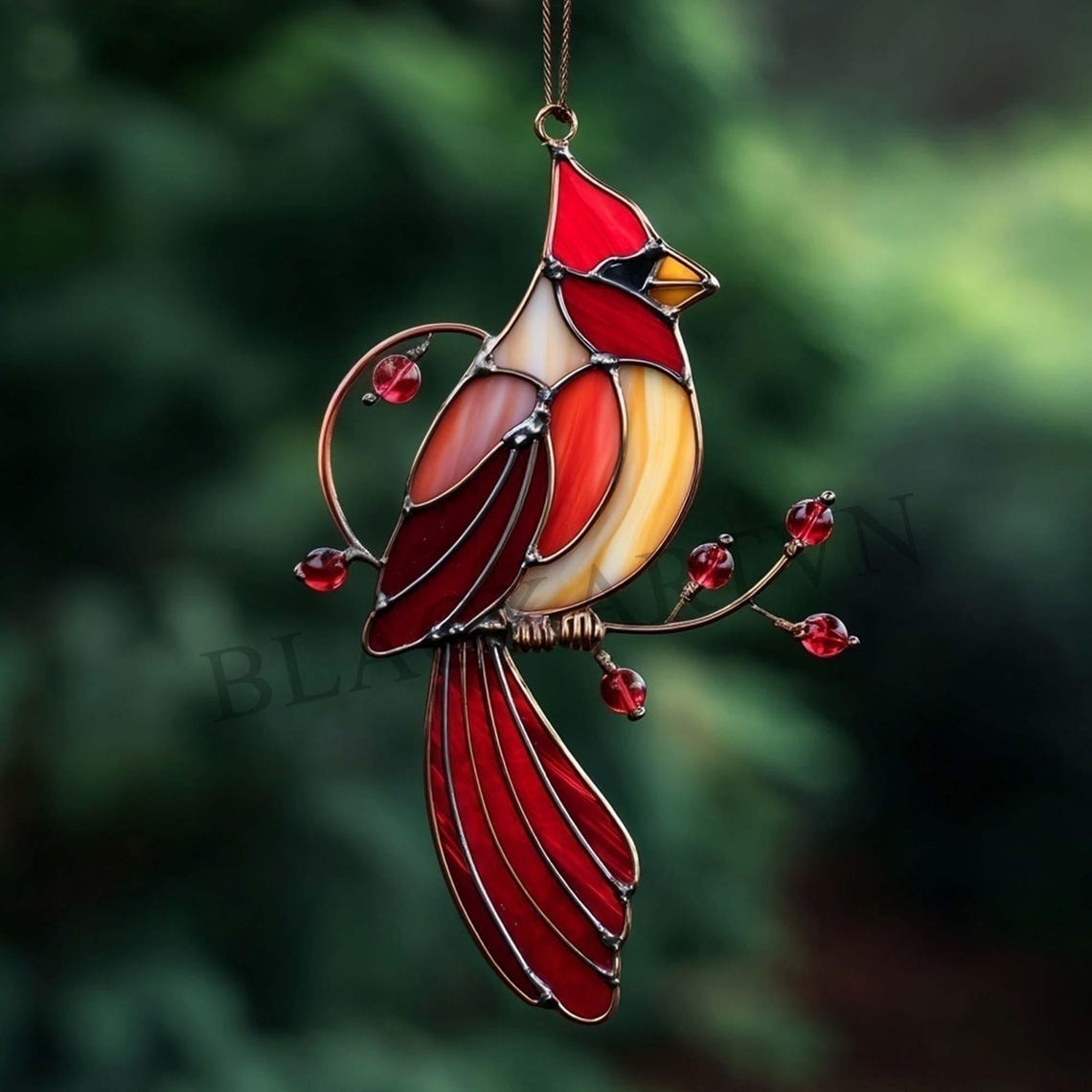 Digital Download Cardinal Stained Glass Pattern,modern Suncatcher,diy ...