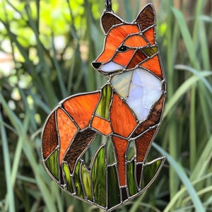 Digital Download Red Fox-d01,stained Glass Pattern,modern Suncatcher ...