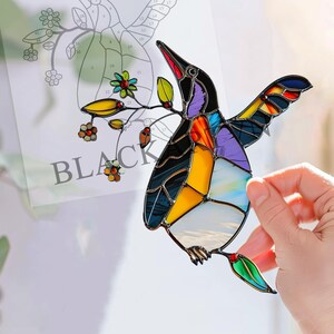 Digital Download Penguin-d03 Stained Glass Pattern, Modern Suncatcher ...