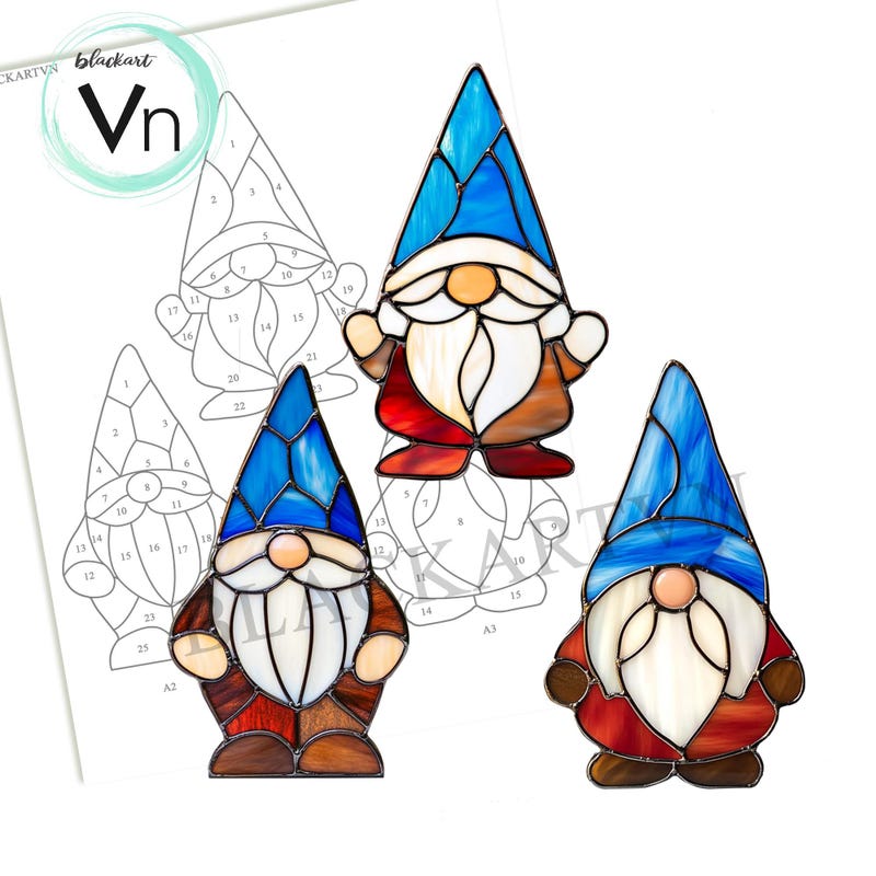 Stained Glass Gnomes - Etsy