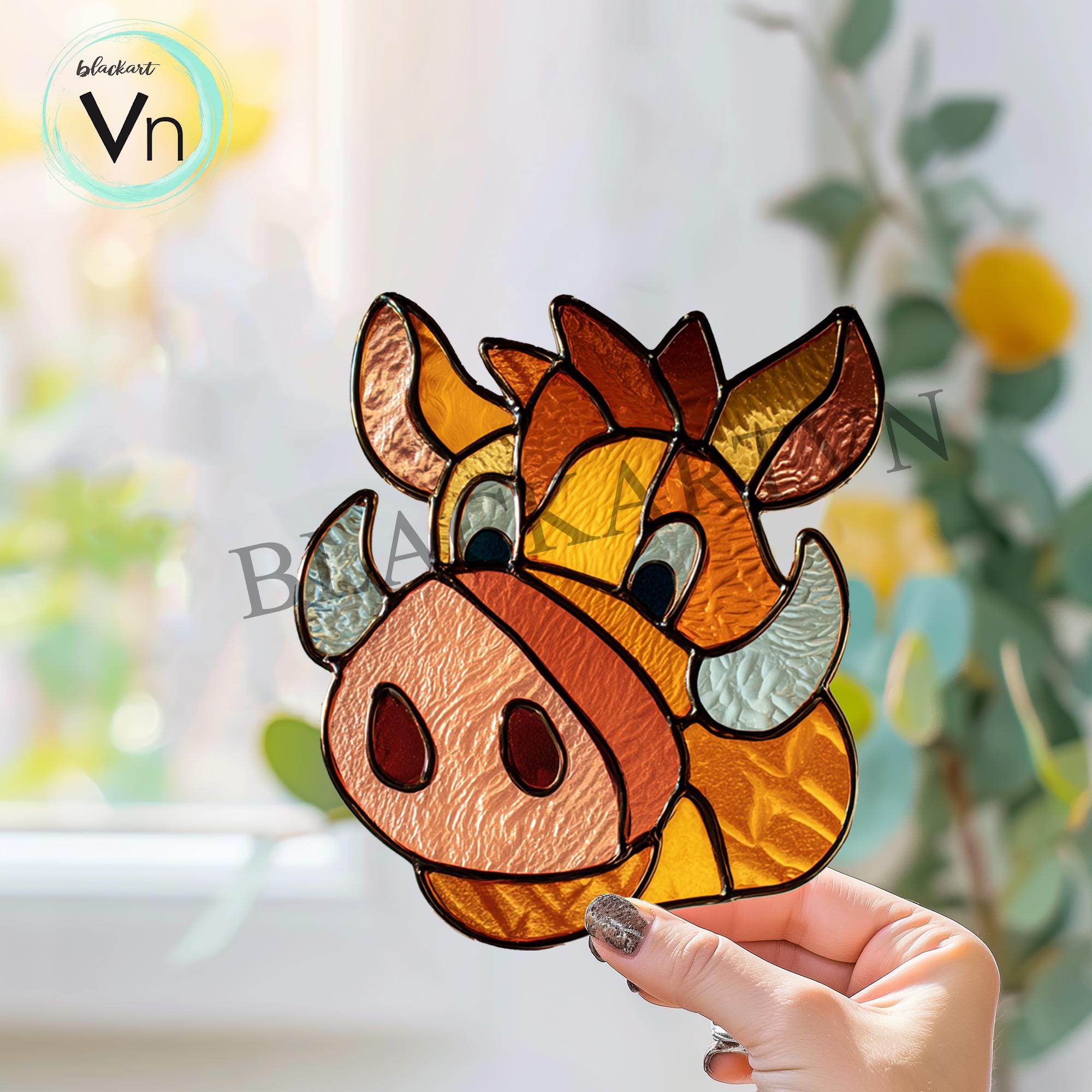 Digital Download Boar Stained Glass Pattern,modern Suncatcher,diy ...