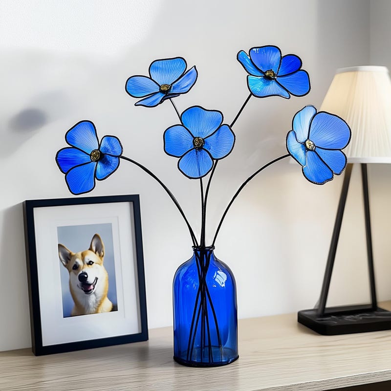 Stained Glass Light Blue - Etsy