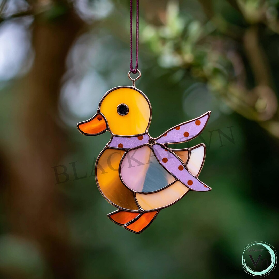 Digital Download Duck Stained Glass Pattern,modern Suncatcher,diy ...