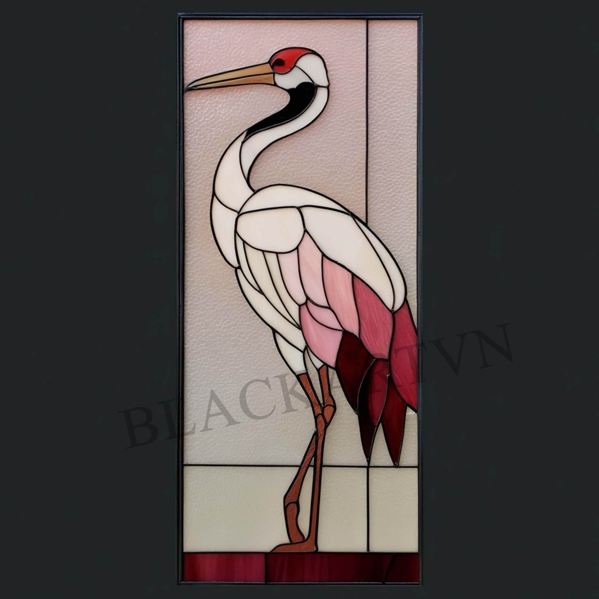 Digital Download Cranes Stained Glass Pattern, Modern Suncatcher, Diy ...