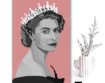 Queen Elizabeth II PNG Queen of England - Etsy