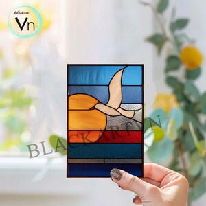 Digital Download Seagull Stained Glass Pattern,modern Suncatcher,diy ...