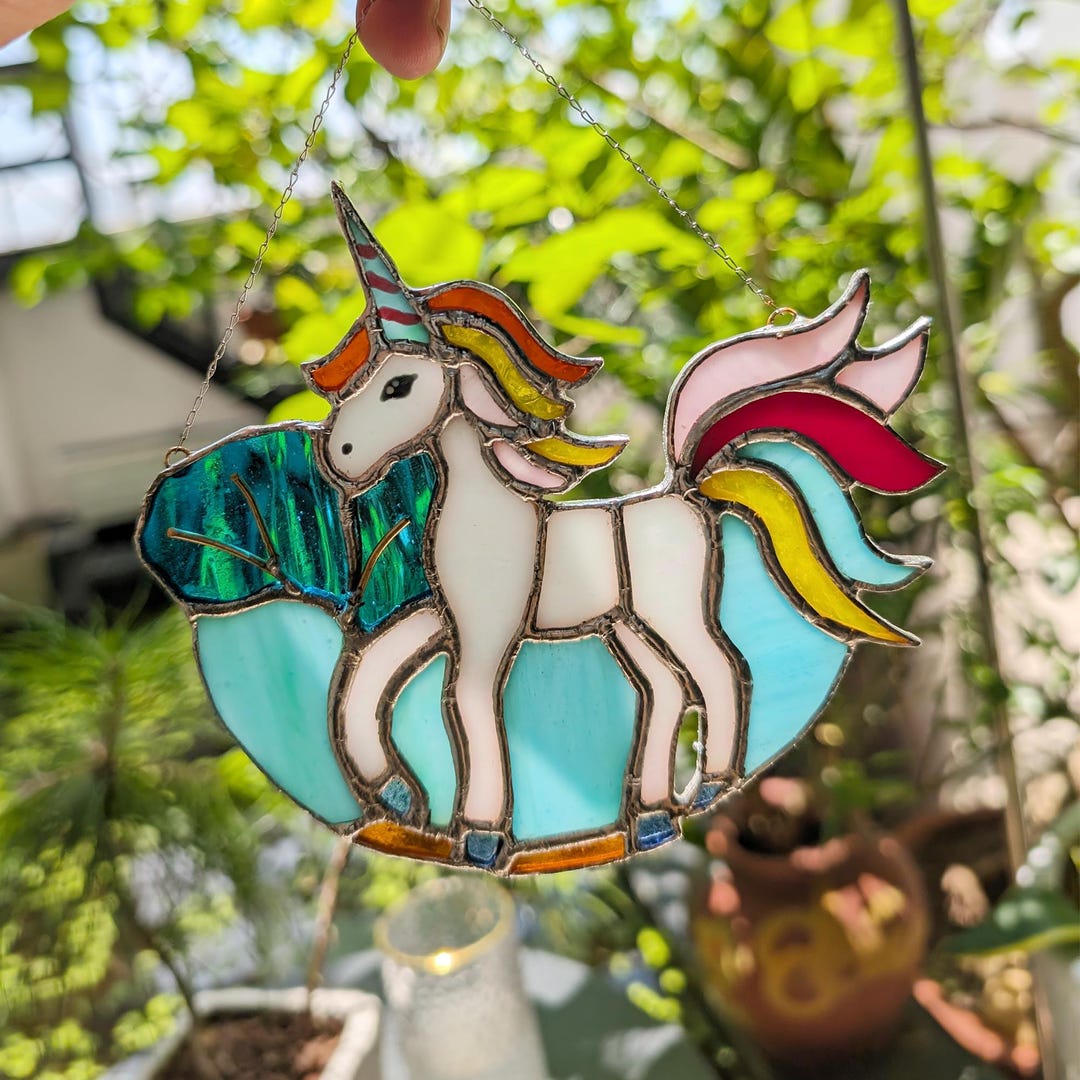 Unicon D01 Stained Glass Window Hangings, Rainbow ,garden Art ...