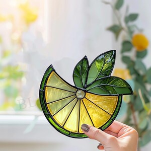 Digital Download Lemon Slice T01 Stained Glass Pattern, Modern ...