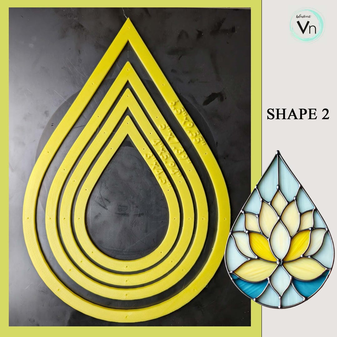Teardrop Glass Layout Jig Set – Perfect Tool for Elegant Stained Glass ...