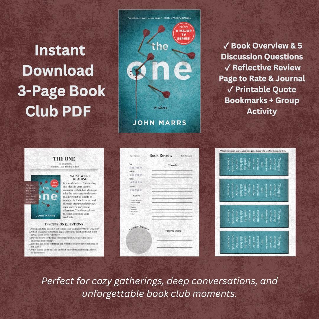 Book Club Companion: the One by John Marrs – Printable PDF - Etsy
