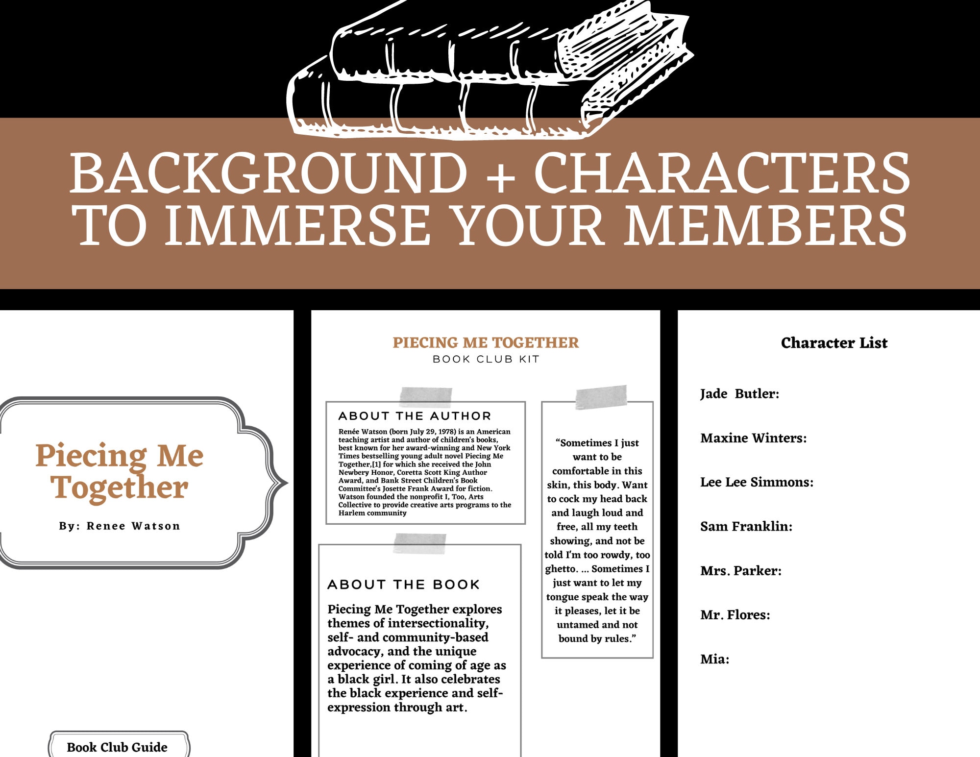 Piecing Me Together Book Club Guide Discussion Guide Book Club Book ...