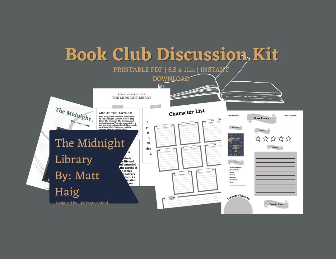 The Midnight Library Book Club Guide, Book Discussion Guide, Reading ...