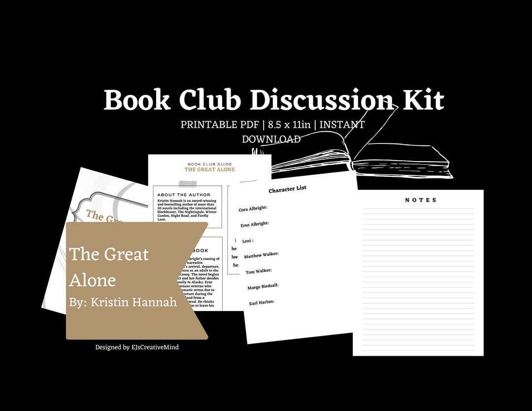 The Great Alone Book Club Guide, Reading Companion (printable PDF) - Etsy