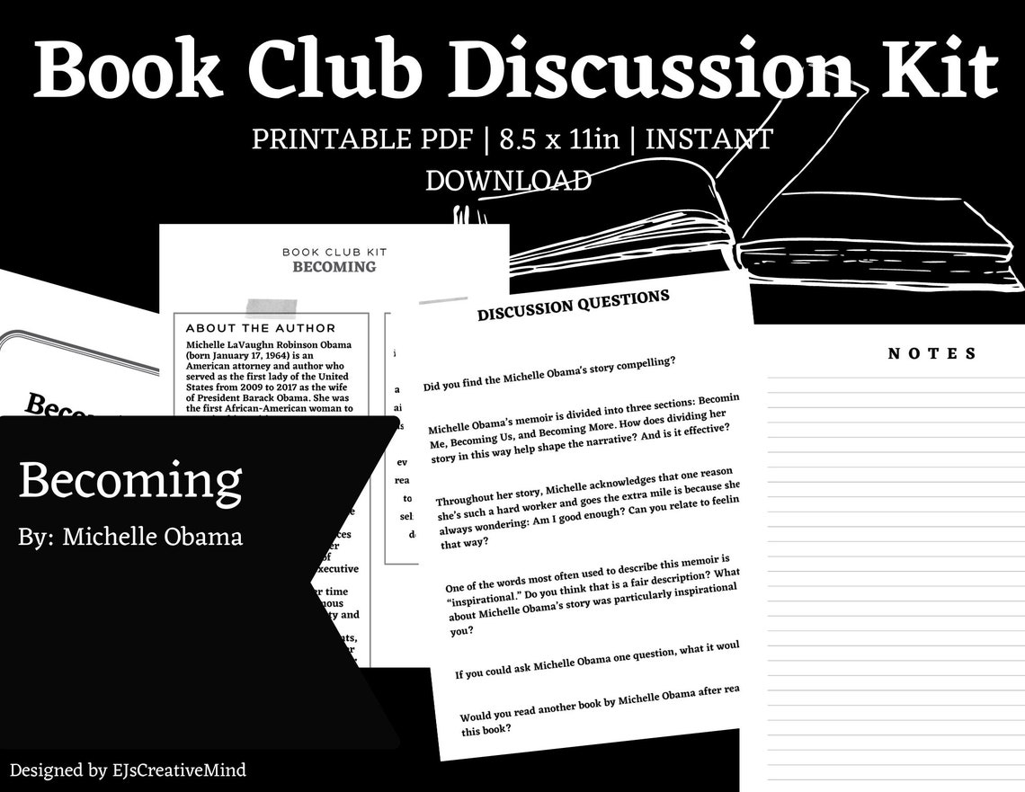 Becoming Book Club Guide Becoming Book Club Discussion Questions ...