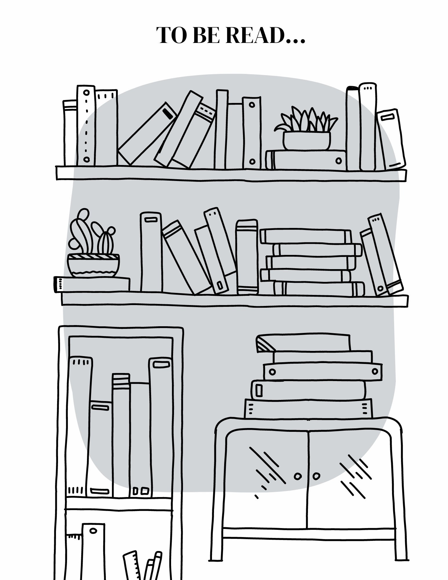 Bookshelf Tracker Template Book Tracker Book Log Book List Printable ...