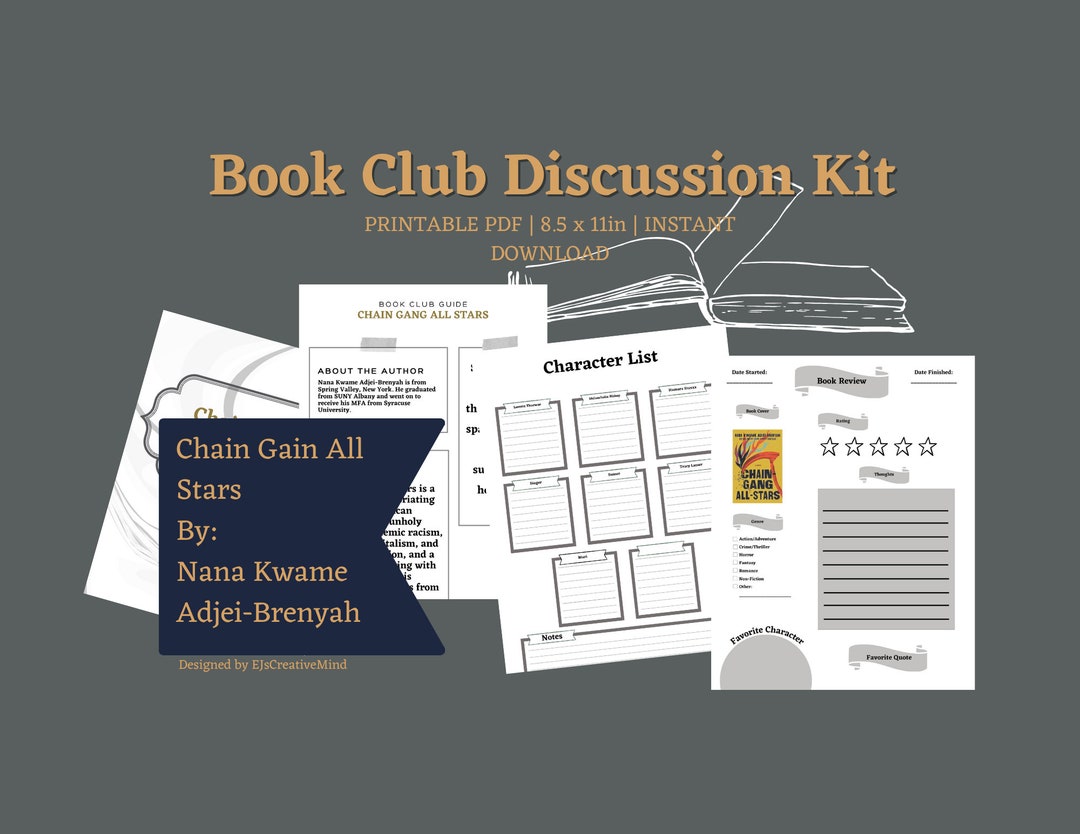 Chain Gang All Stars Book Club Discussion Guide (printable PDF) - Etsy