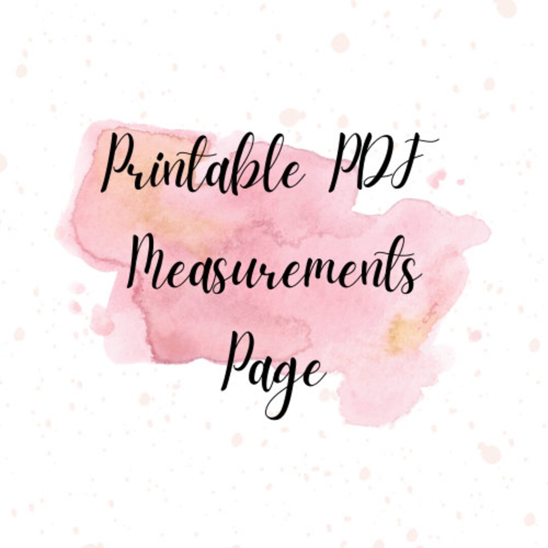 PRINTABLE Measurements Tracker - Etsy