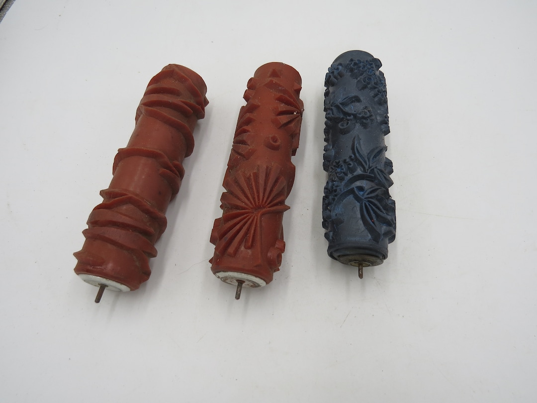Vintage 40's Rubber Textured Paint Rollers - Germany - Set of 3 - Etsy