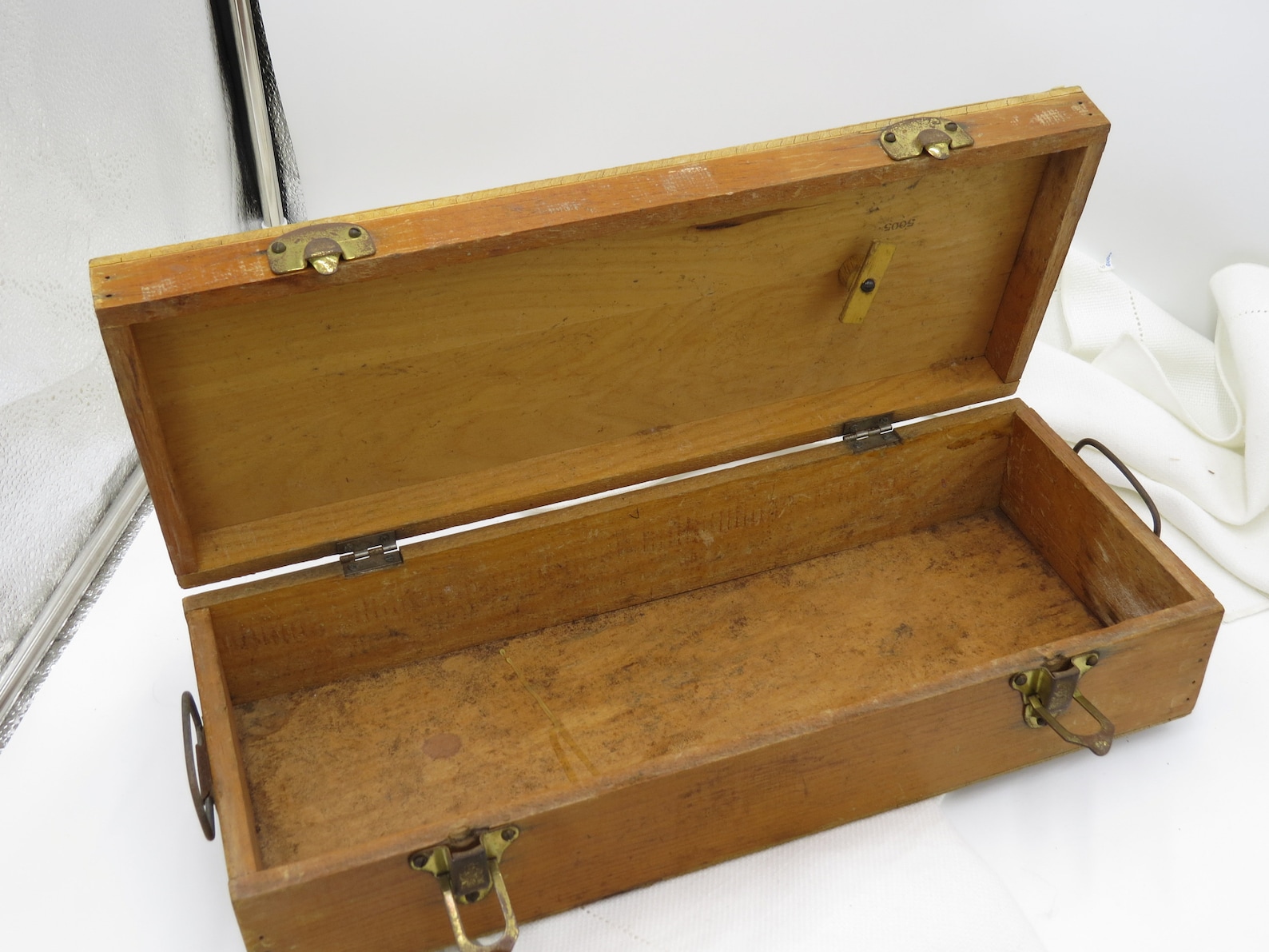 Antique 1920s Wood Machinists Tool Box Folk Art Primitive Hardware No ...