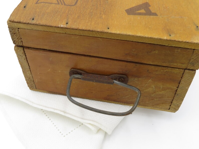 Antique 1920s Wood Machinists Tool Box Folk Art Primitive Hardware No ...