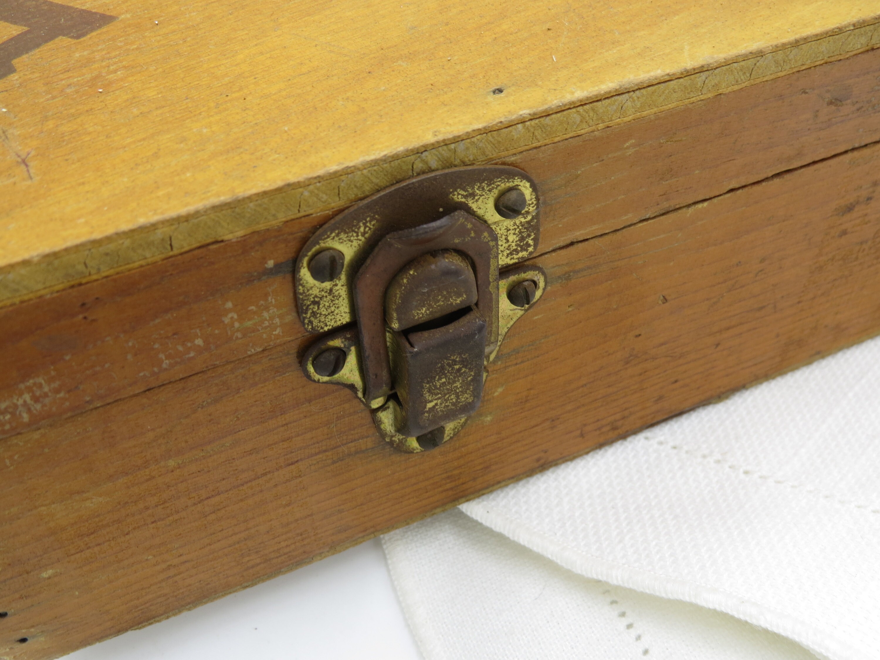 Antique 1920s Wood Machinists Tool Box Folk Art Primitive Hardware No ...