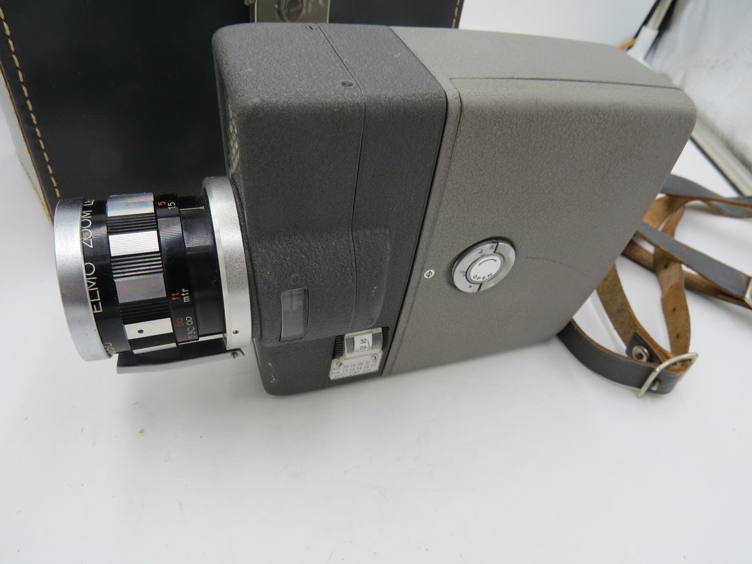 Vintage Elmo 8-E Zoom Auto-eye Camera, Comes With Genuine Cowhide Case ...