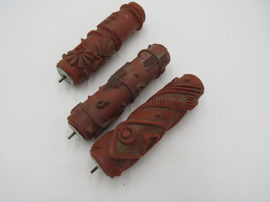 Vintage 40's Rubber Textured Paint Rollers Germany - Set of 3 - Etsy