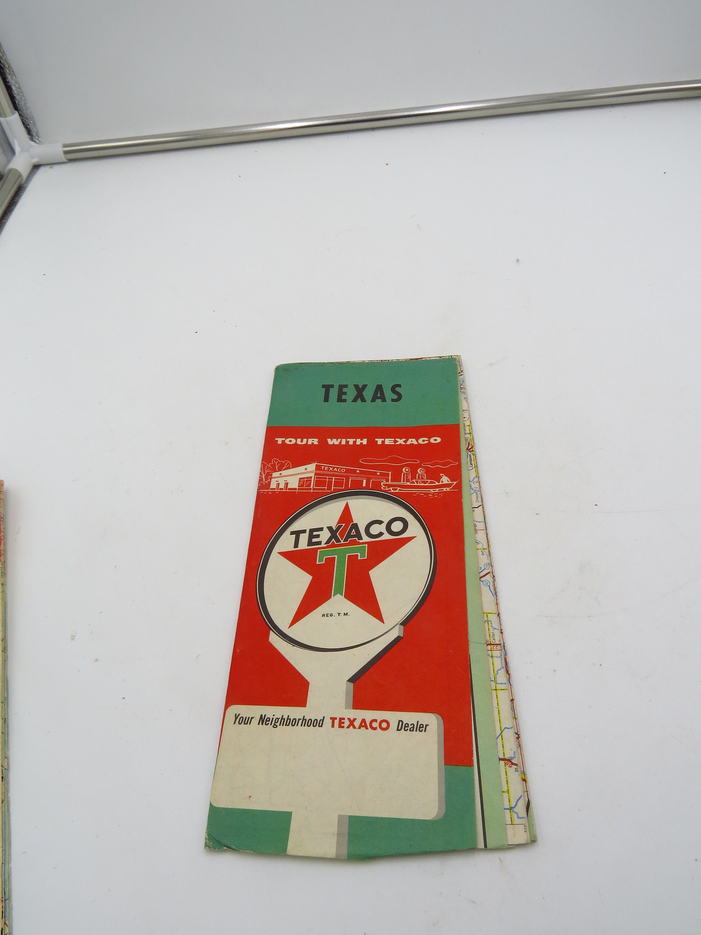 Vintage Texaco Texas Map - Etsy
