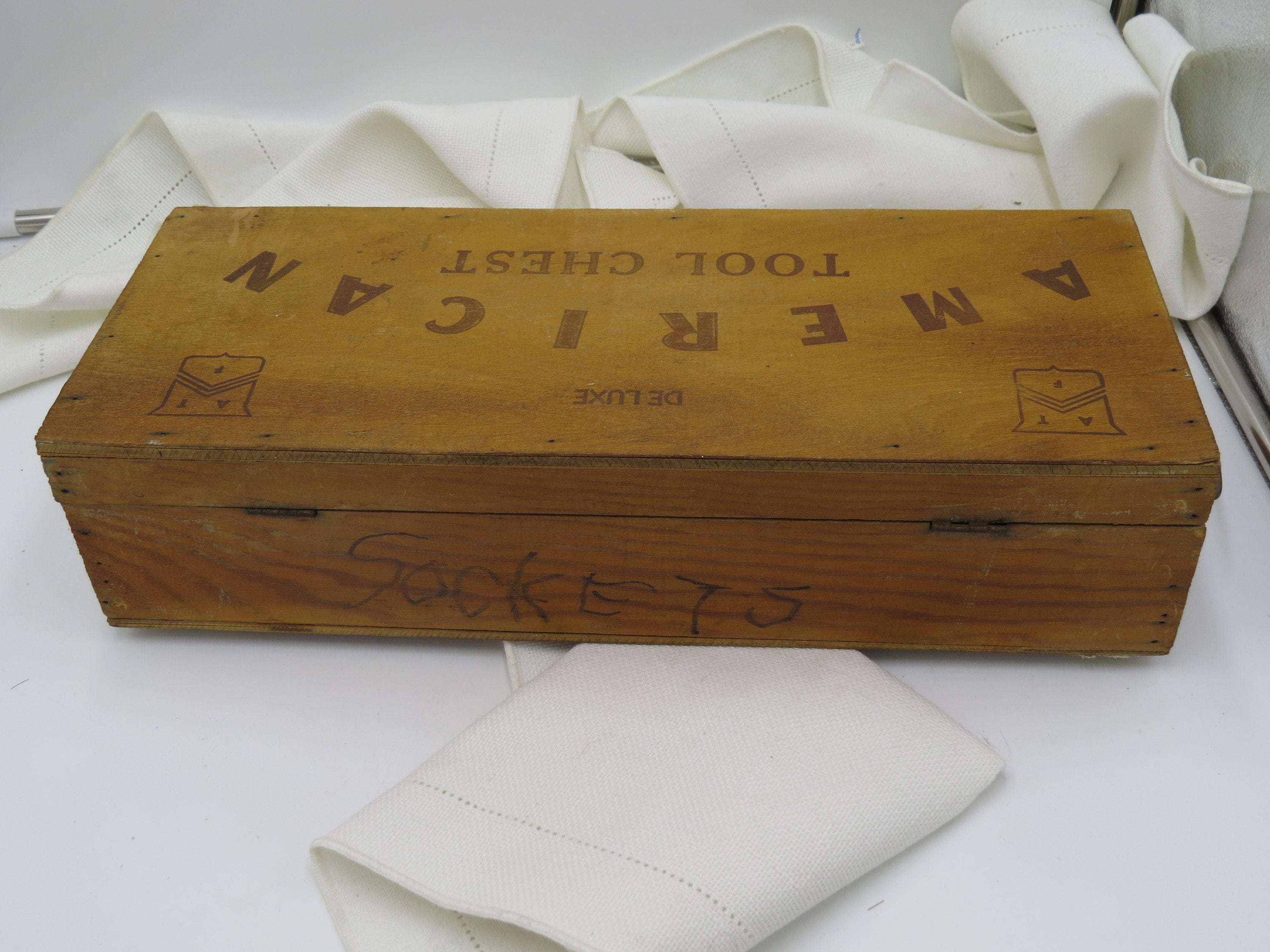 Antique 1920s Wood Machinists Tool Box Folk Art Primitive Hardware No ...
