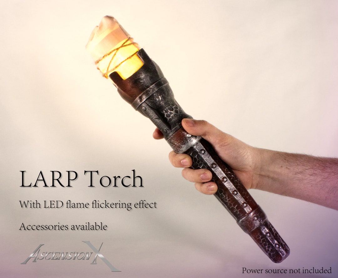 LARP LED Torch With Simulated Flame – Modular, USB Powered, 3D Printed ...