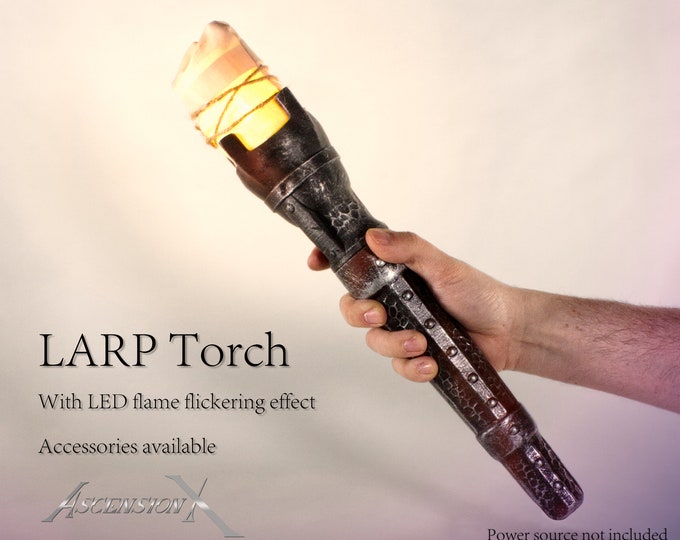 Metal Bracket Torch W. Flaming LED Light - Etsy