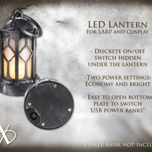 LARP LED Lantern – 3D Printed, USB Powered, Modular Fantasy Medieval ...