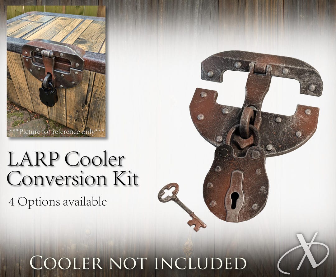 LARP Cooler Conversion Kit – 3D Printed Medieval Chest Panel, Rusted ...