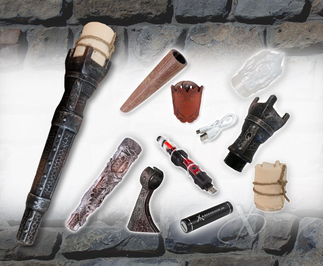 LARP LED Torch Replacement and Add-ons Parts – 3D Printed Medieval ...