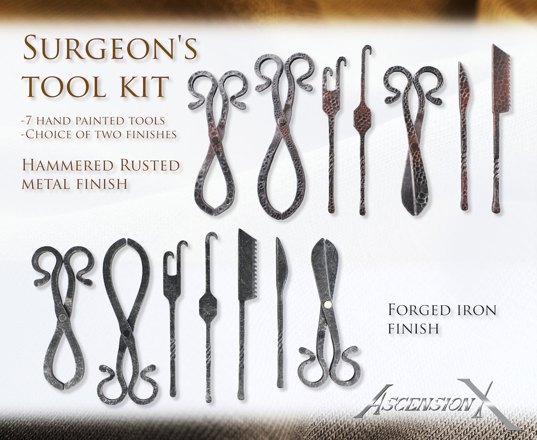 LARP Surgeon Tool Kit – 3D Printed Pest Doctor Kit, Rustic Medical ...