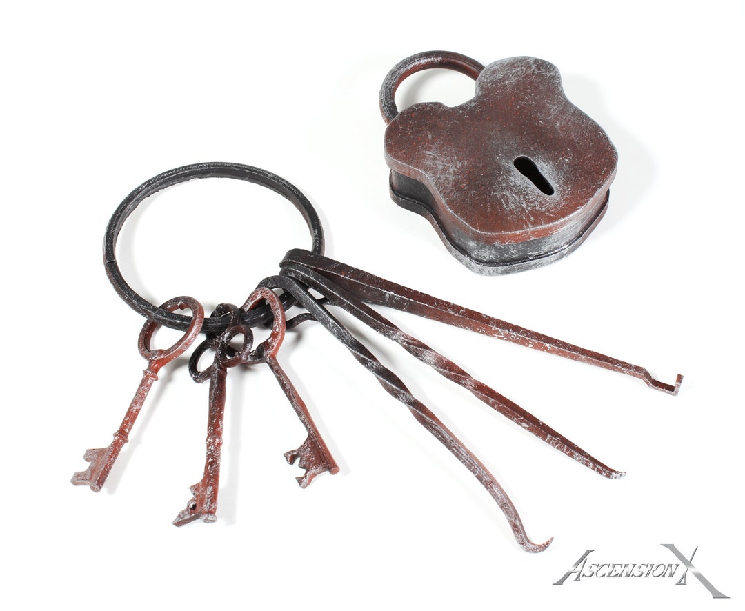 LARP Fake Thief Tool Kit Keys Lock Picks Roleplay Treasure Hunter ...