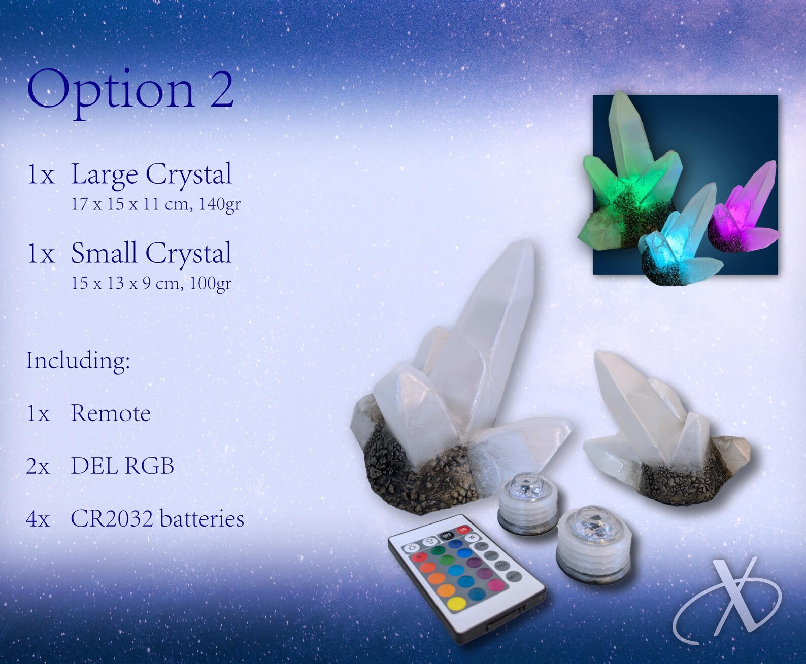 LED Crystal Rgb – 3D Printed Fantasy Gem With RF Remote for LARP ...