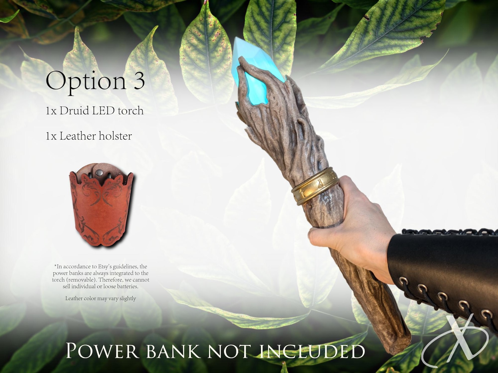 Druid LARP LED Torch – 3D Printed USB Fantasy Prop, Medieval Druid ...