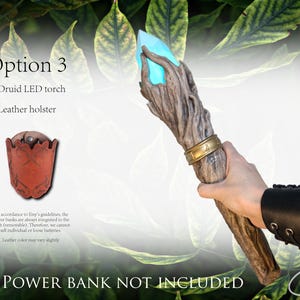 Druid LARP LED Torch – 3D Printed USB Fantasy Prop, Medieval Druid ...