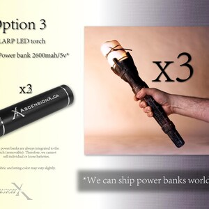 3x LARP LED Torch Medieval Accessory Costume Sconce Flashlight Usb ...