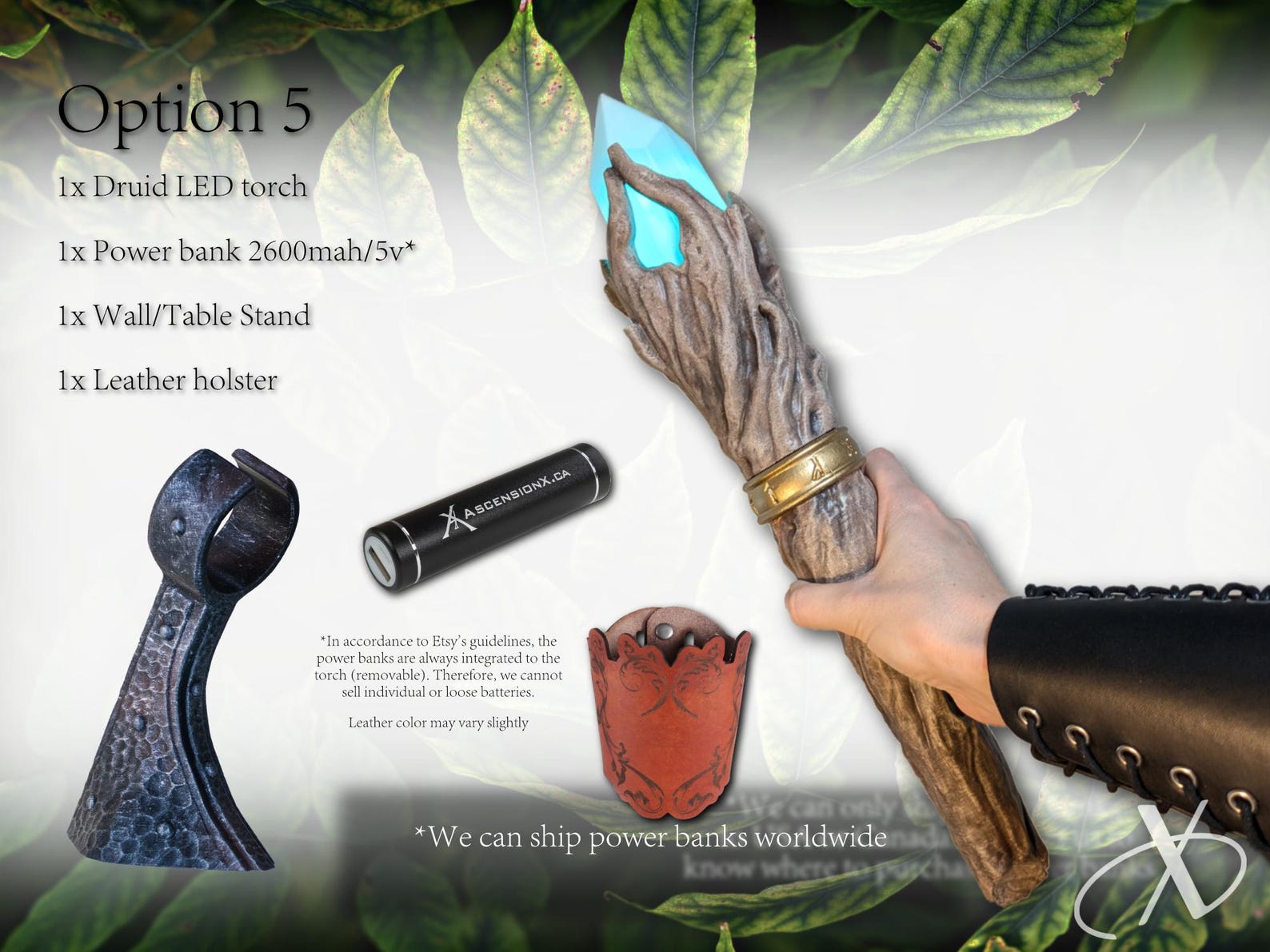 Druid LARP LED Torch – 3D Printed USB Fantasy Prop, Medieval Druid ...