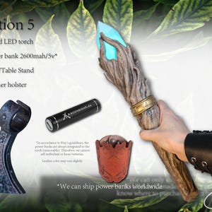 Druid LARP LED Torch – 3D Printed USB Fantasy Prop, Medieval Druid ...