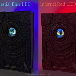 LARP Spellbook With Animated Eye and LED Lighting, Celestial or ...