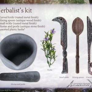 Herbalist's Kit - for LARP and Cosplay, Healer, Herbal Medecine, Druid ...