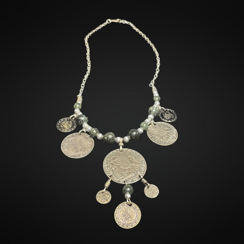 Ottoman Coin Necklace year 1227 Made in Jerusalem, Palestine - Etsy