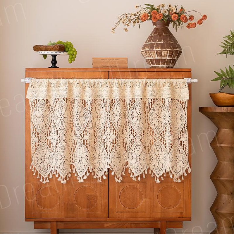 Short Crocheted Curtains - Etsy